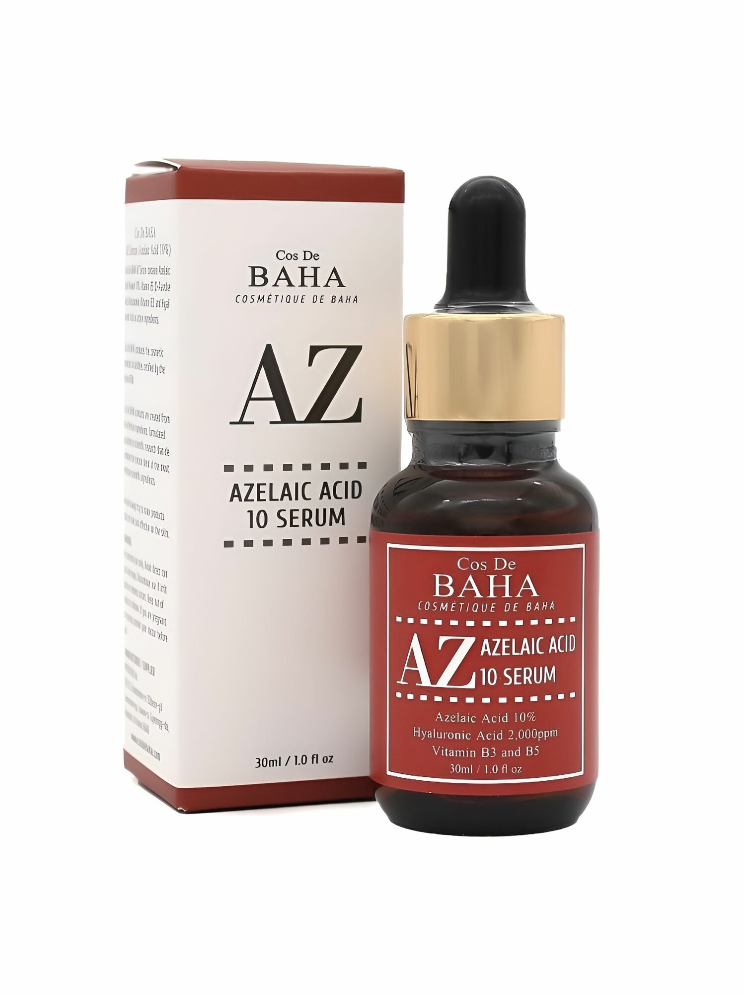 Cos De BAHA Сыворотка для лица против акне с азелаиновой и гиалуроновой кислотами Azelaic Acid 10% Serum (AZ) 30мл
