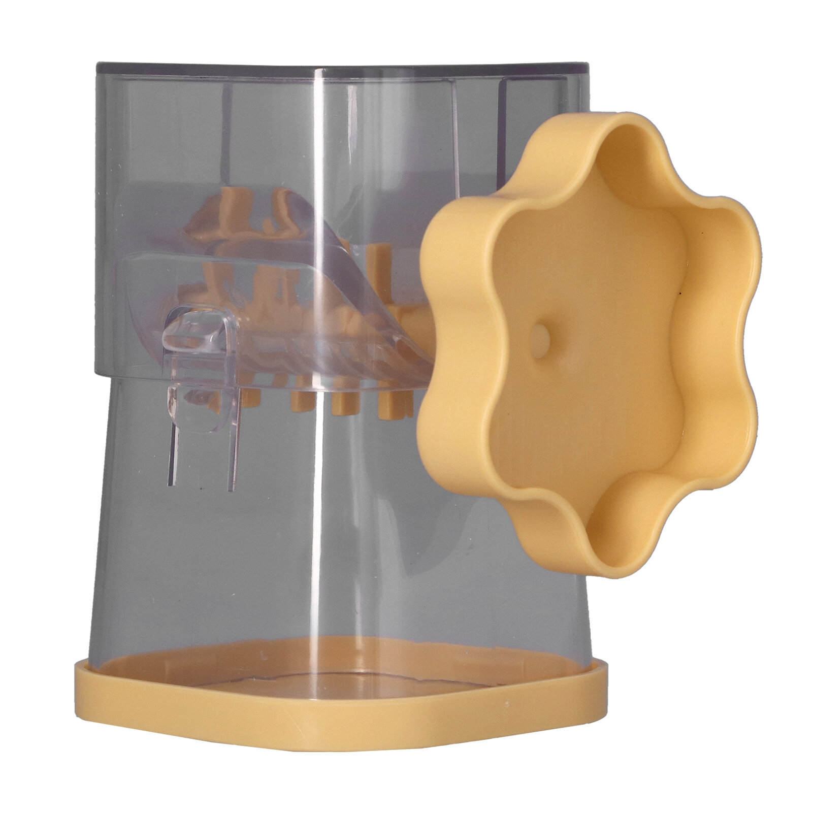 Ручной измельчитель орехов, легкий, простой в очистке, ручная кривошипная шлифовальная машина для миндаля, фундука, орехов пекан, желтый