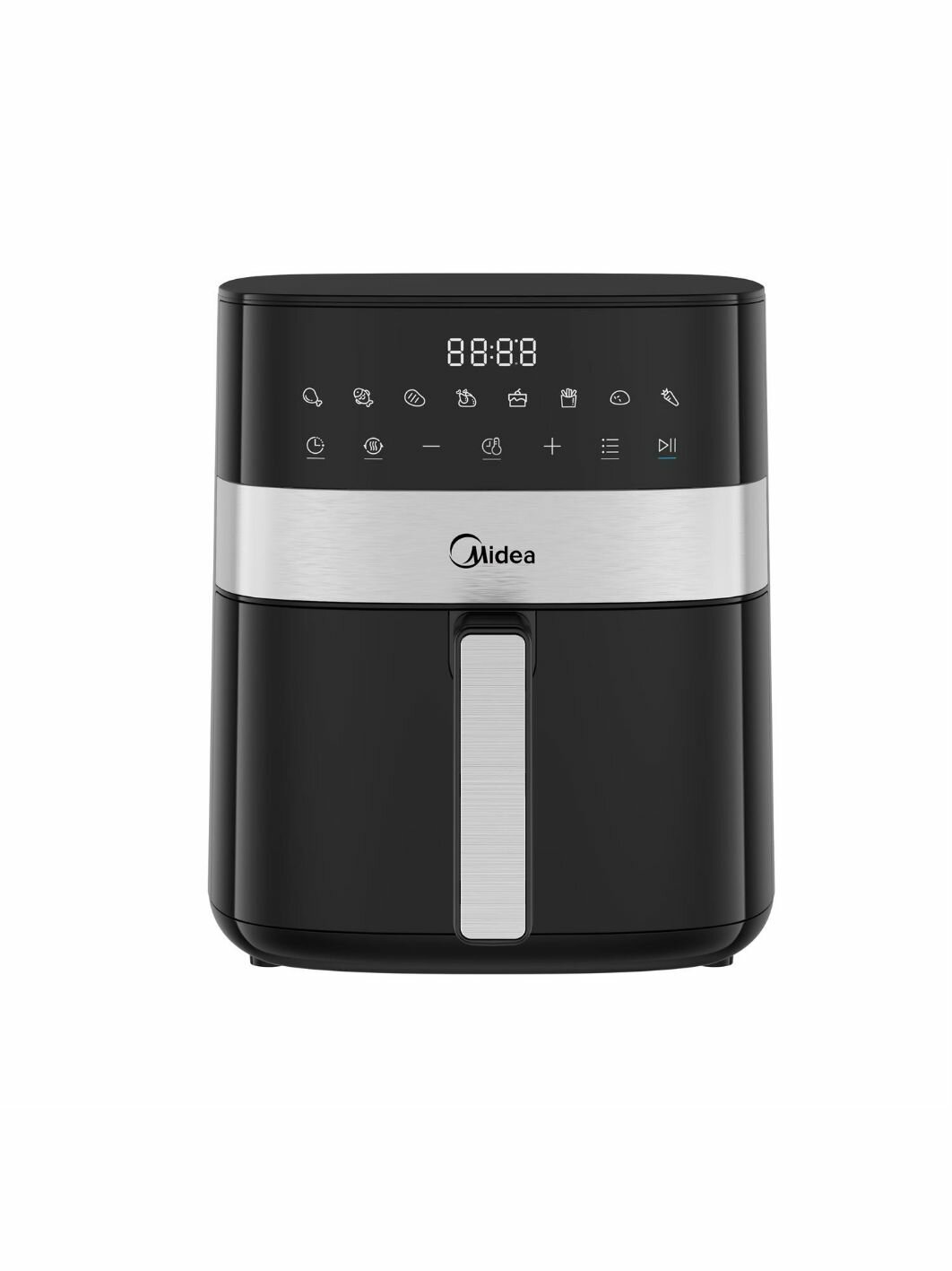 Аэрогриль Midea MAF-CN65E(WB), 1700 Вт, чаша 6 литров, 9 программ, максимальный нагрев до 200°С, черный