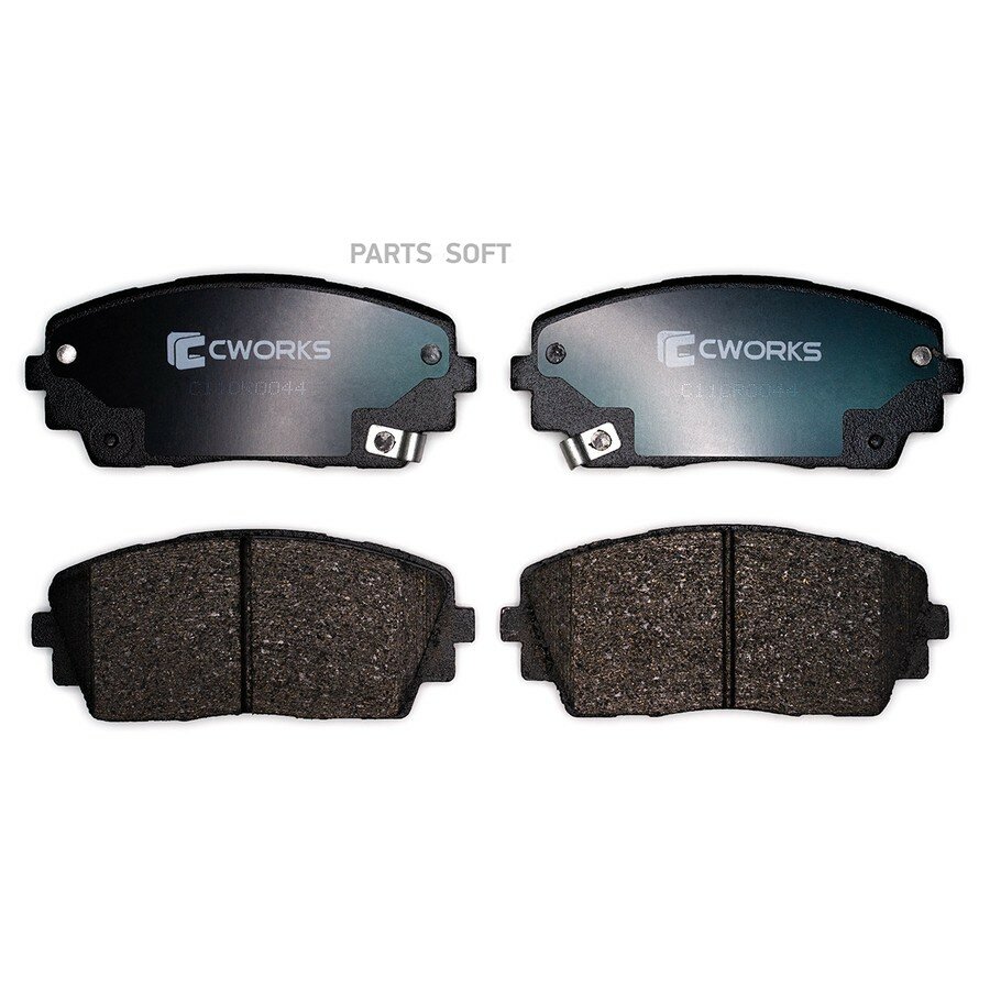 CWORKS Тормозные колодки передние, Low Metallic
