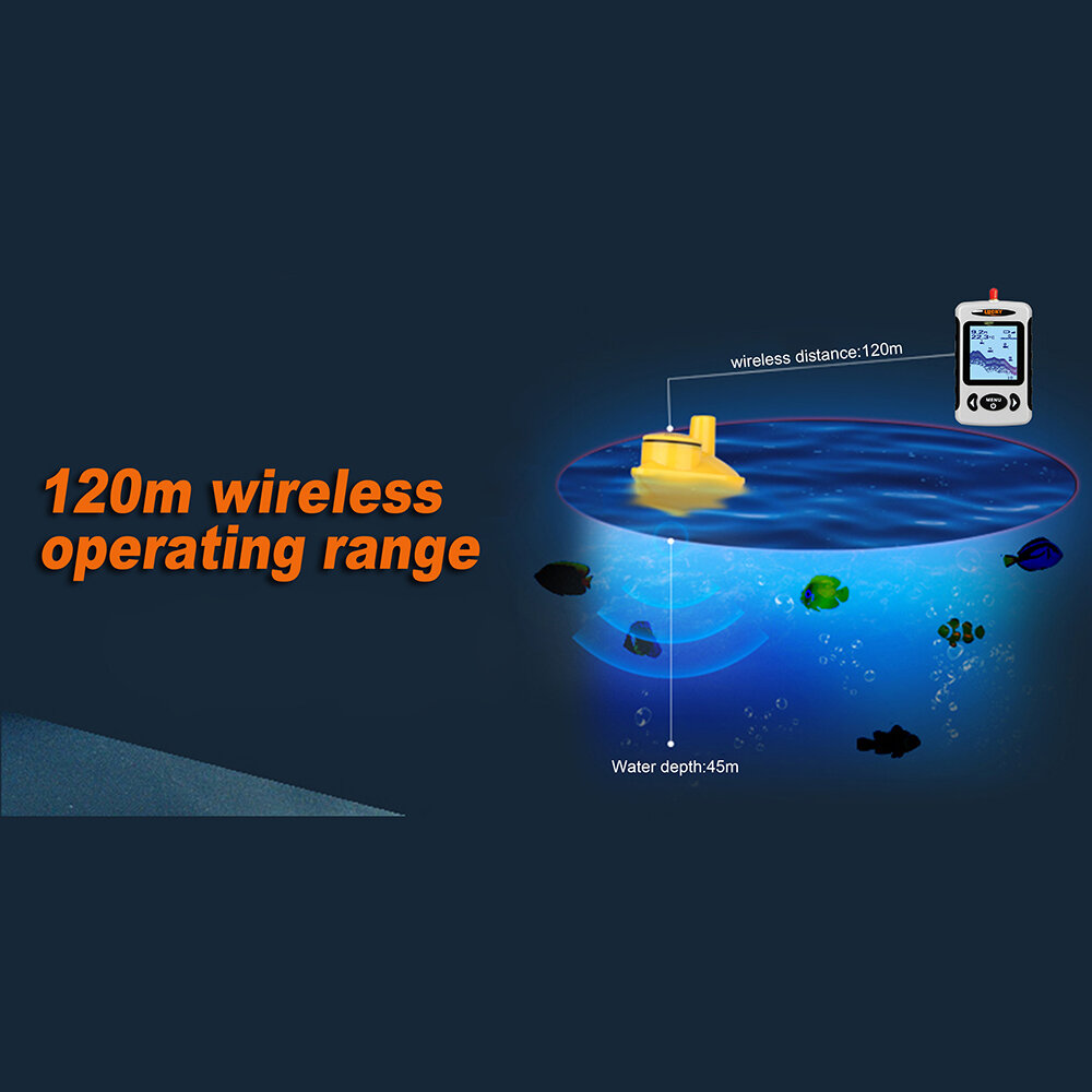 Lucky беспроводной дистанционный датчик эхолота для рыбалки, глубина воды 45 м