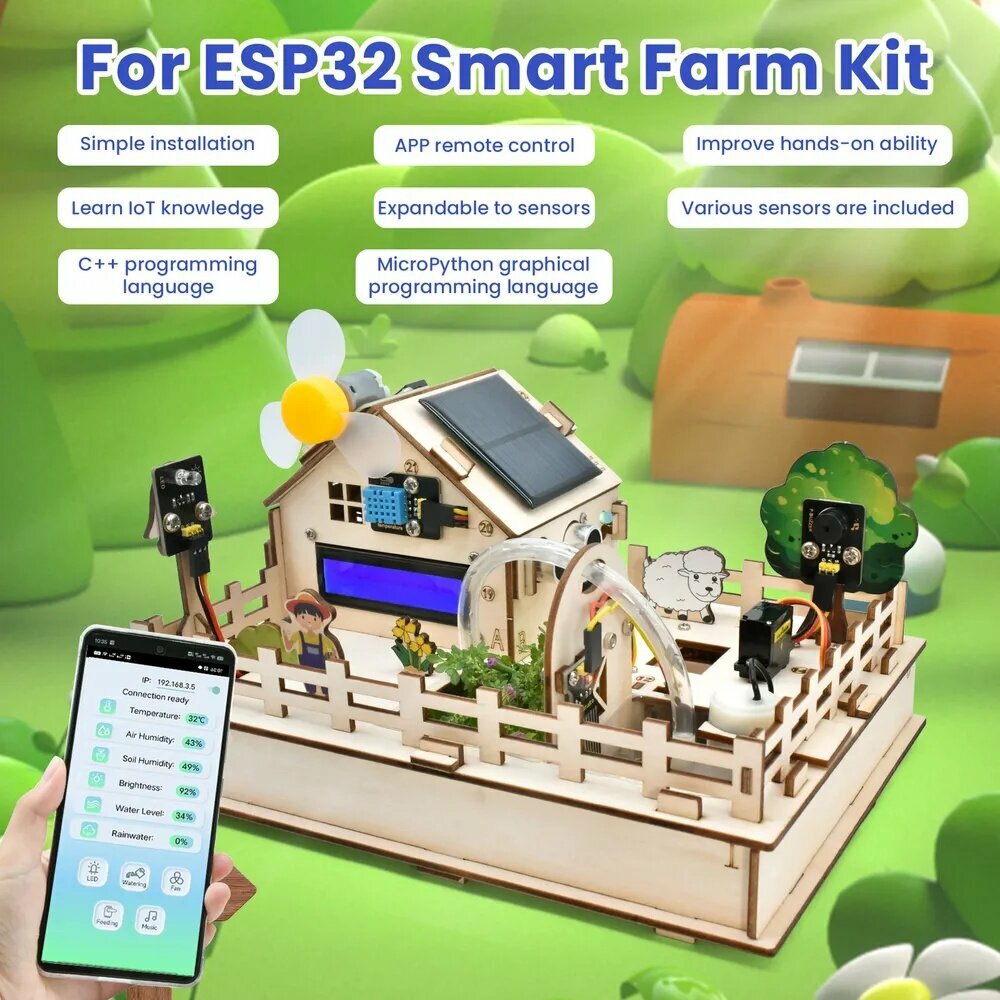 Keyestudio IOT Smart Farm Kit для программирования Arduino & Scratch