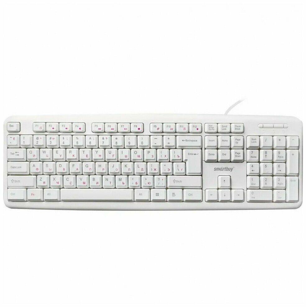 Клавиатура для компьютера (SBK-210U-W) ONE 210 USB белая