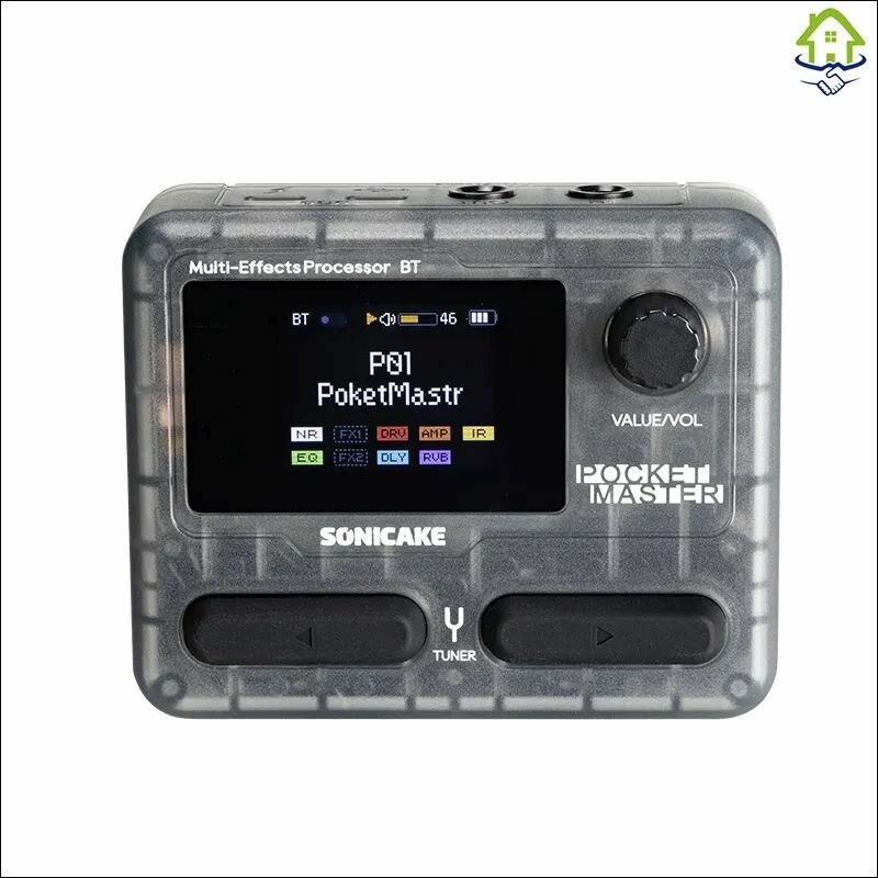 Электрогитара Sonicake с комплексным эффектом PocketMaster Pocket, Серая дымка,
