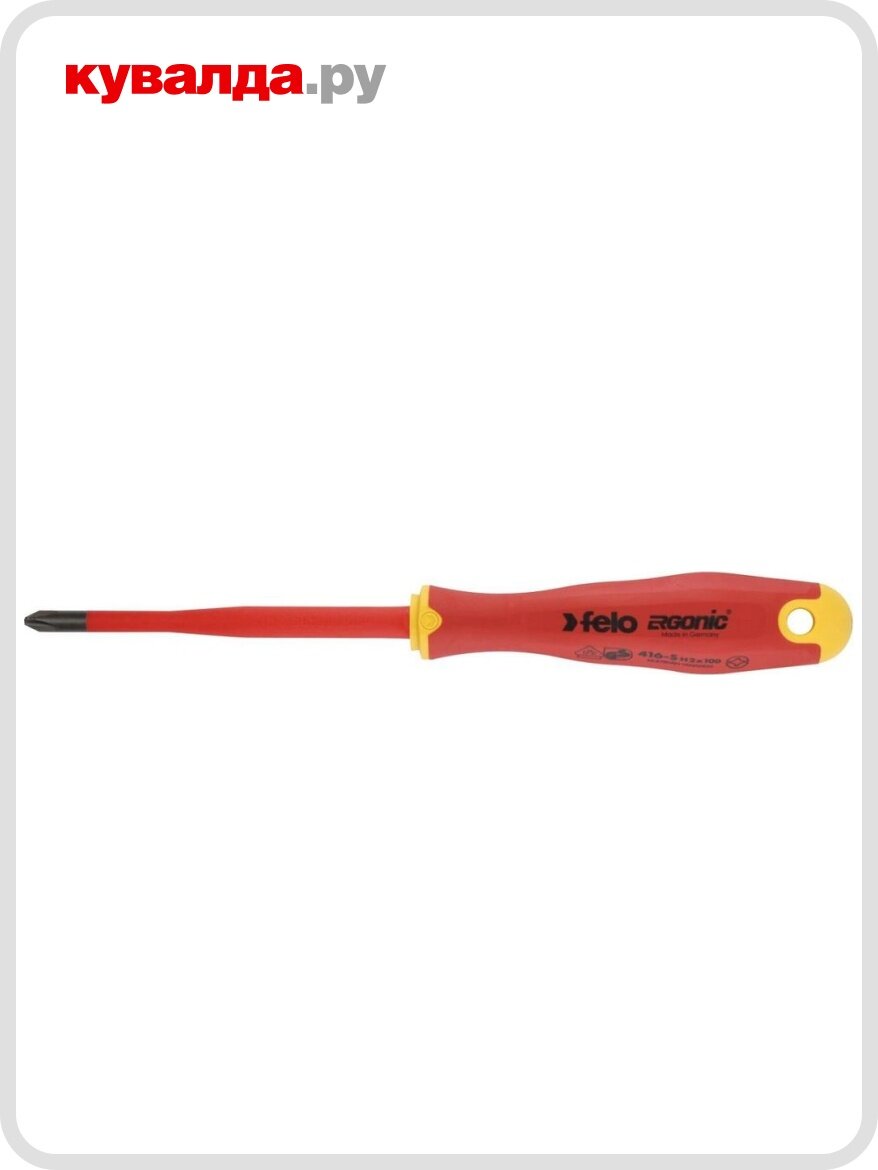 Отвертка диэлектрическая FELO Ergonic ph 2 /- e-slim