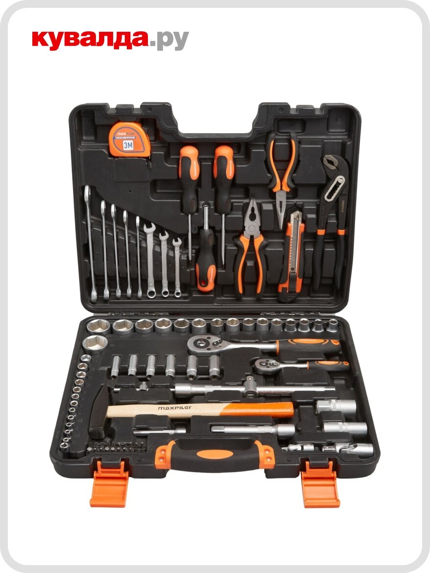 Набор инструментов MAXPILER MXT-83-SET (83 предмета, 1/2" и 1/4", crv)