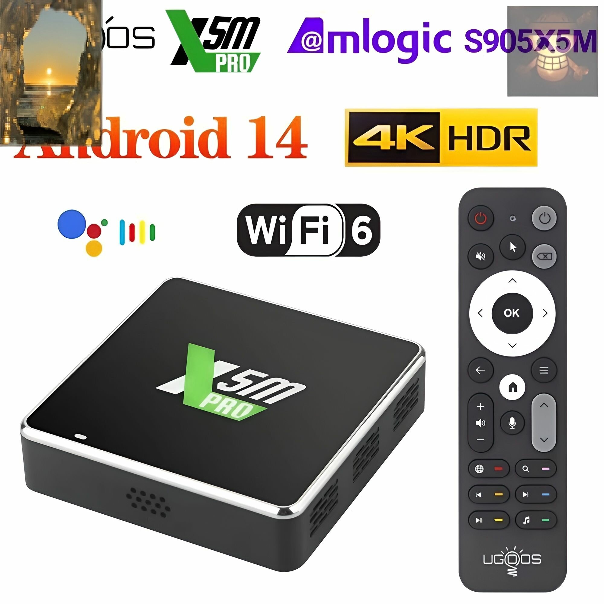 UGOOS X5M Pro Андроид 14.0 4Гб/32Гб 1000M HD 4K