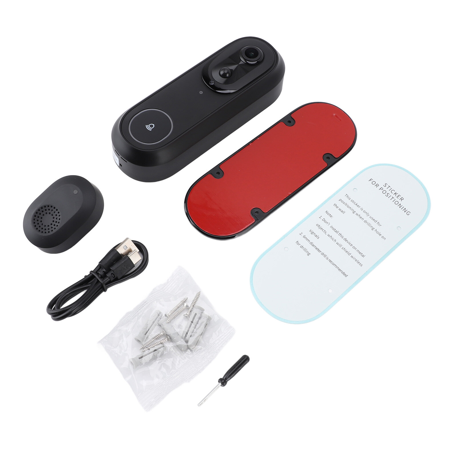 Беспроводная видеодомофонная камера с Wi-Fi, обнаружением движения, ночным видением и HD-качеством для домашней безопасности.