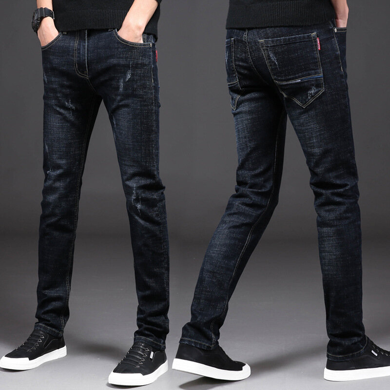 Мужские джинсы Чистый цвет / прямые B1, LI Mall талии_34