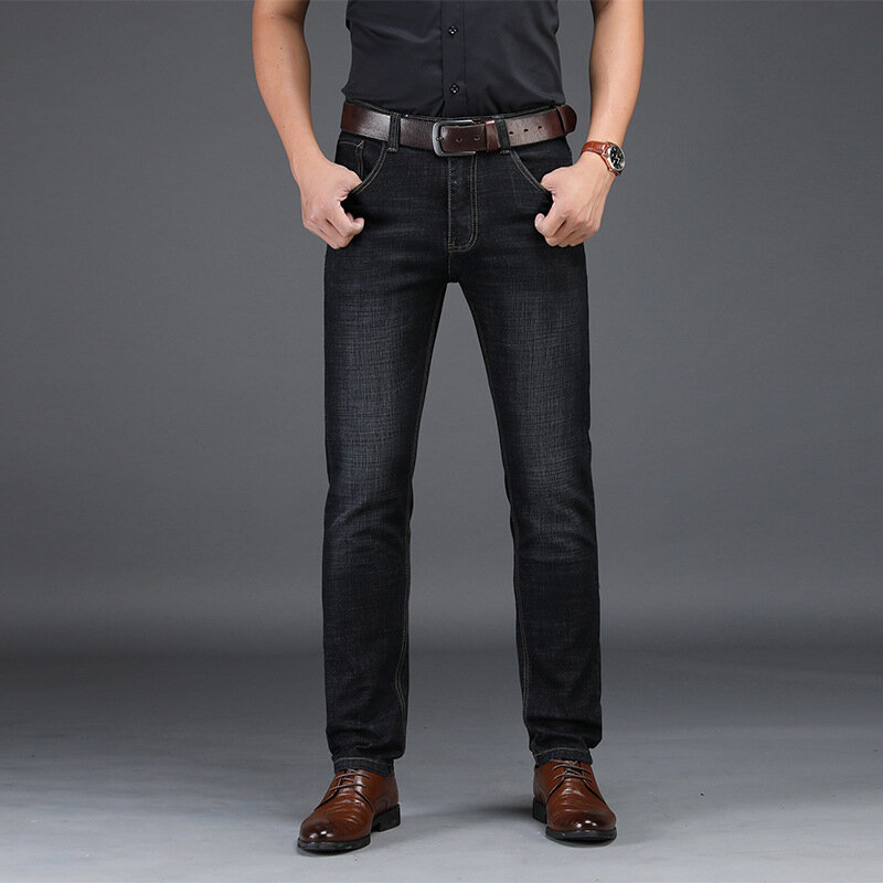 Мужские джинсы Чистый цвет / прямые B1, LI Mall талии_42