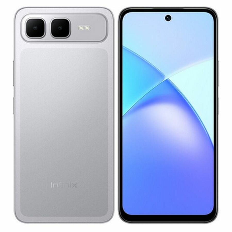 6,67" Смартфон Infinix SMART 10 Plus 8/128 ГБ (10076212) 2025, серебристый