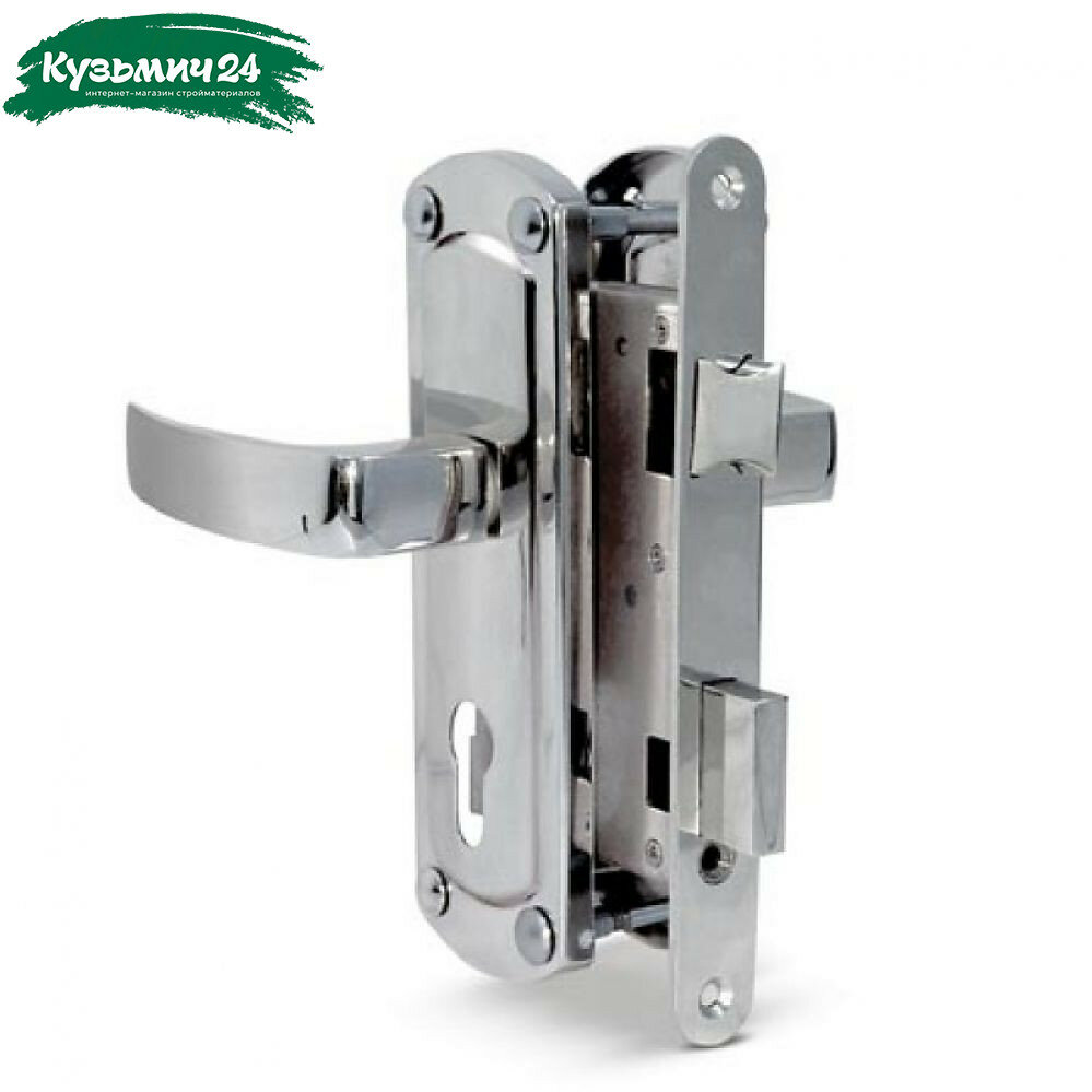 Замок APECS врезной 1425 хром