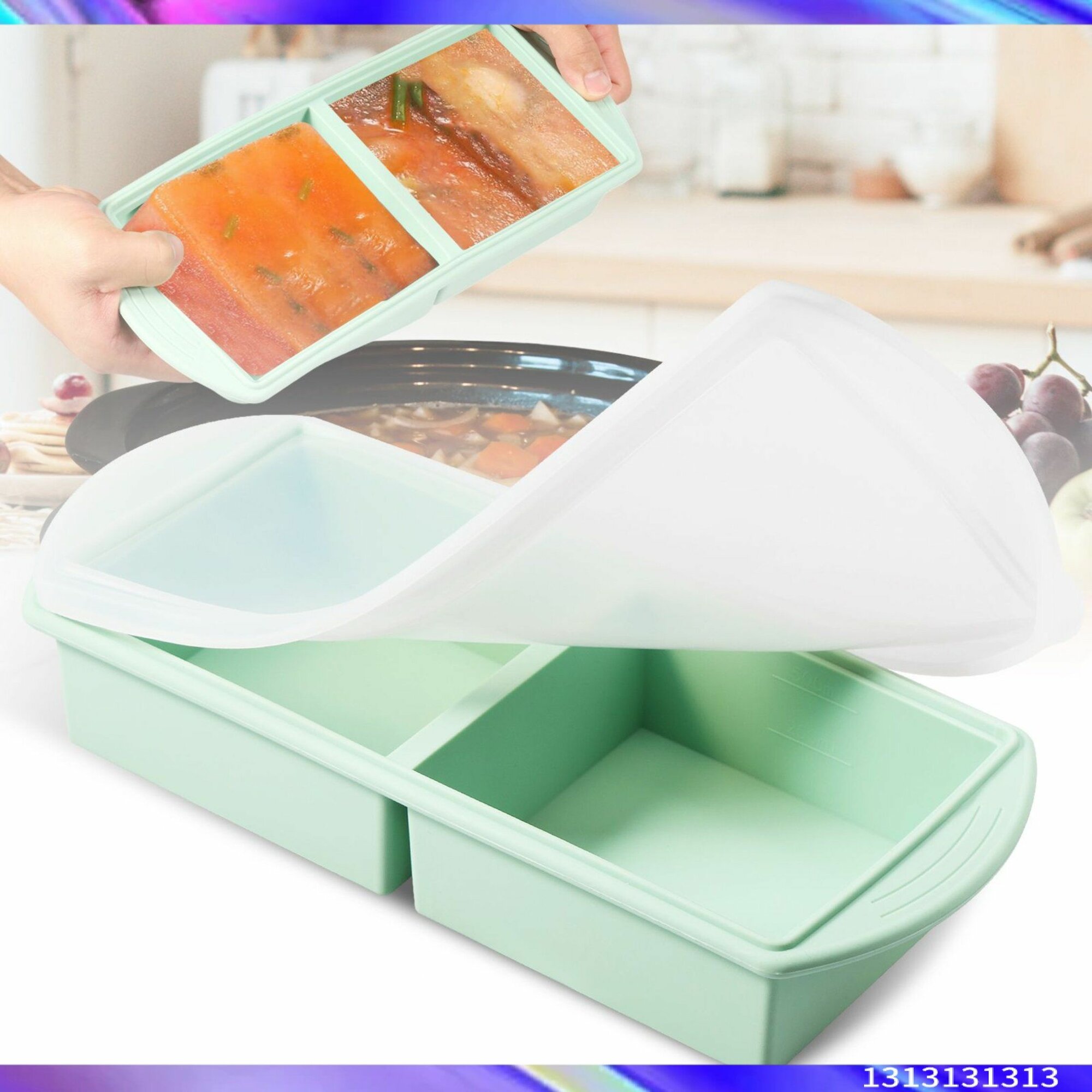 Эксклюзивная форма для бульона, хого и льда с крышкой, выполнена из силикона большого размера