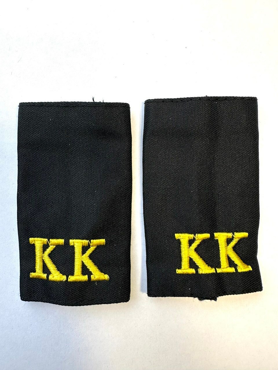 Фальш погоны кадетский корпус Кк с вышивкой на бушлат цвет черный