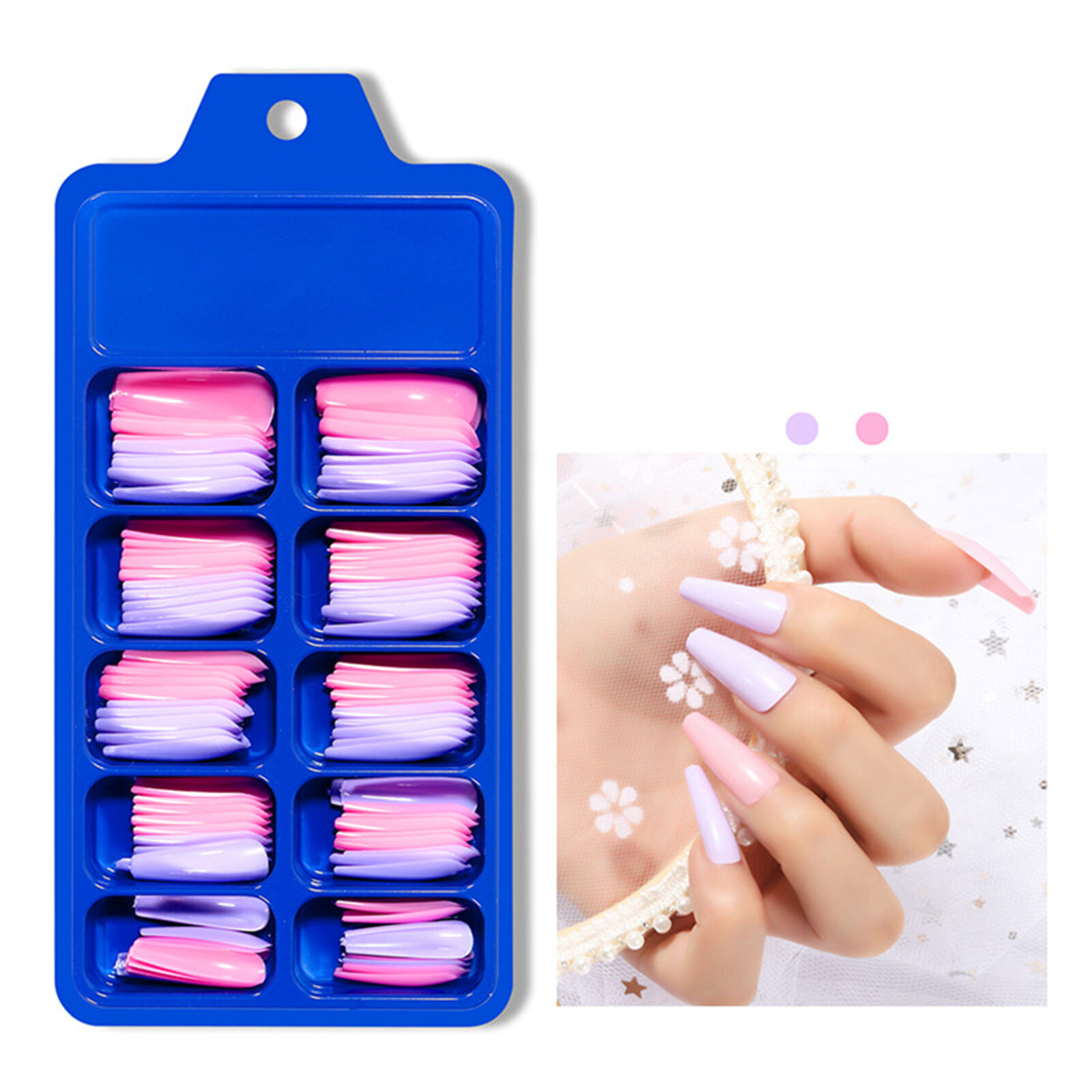 100 пкстыловые ногти Прозрачные акриловые тыловые ногти Полноразмерные клеевые ногти Искусственные ногти Кофин-форма Балерина Размеры 13 для салонов маникюра и DIY-манیکюра Материал ПВХ Цвет Цветной Размеры ногтей 13 Типов 10 Размеров Размер упаковки