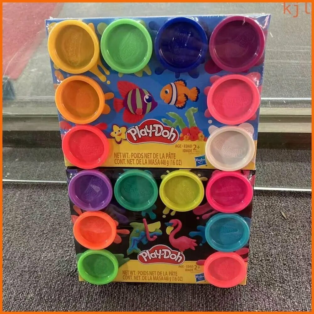 Популярен осеньюПластилин: содержит 8 баночек радужного цвета и 8 баночек неонового