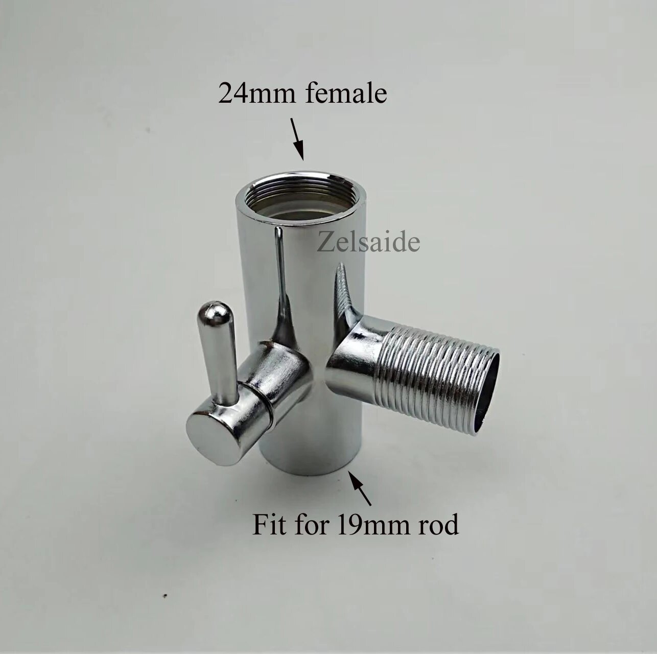 Держатель для душевой штанги Zelsaide из цинкового сплава round silver rack