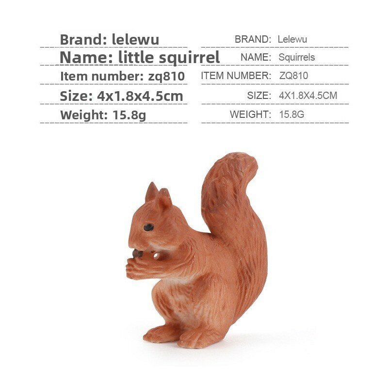 Животное набор моделей бобр лиса олень pvc для учебных демонстраций и коллекционеров белка