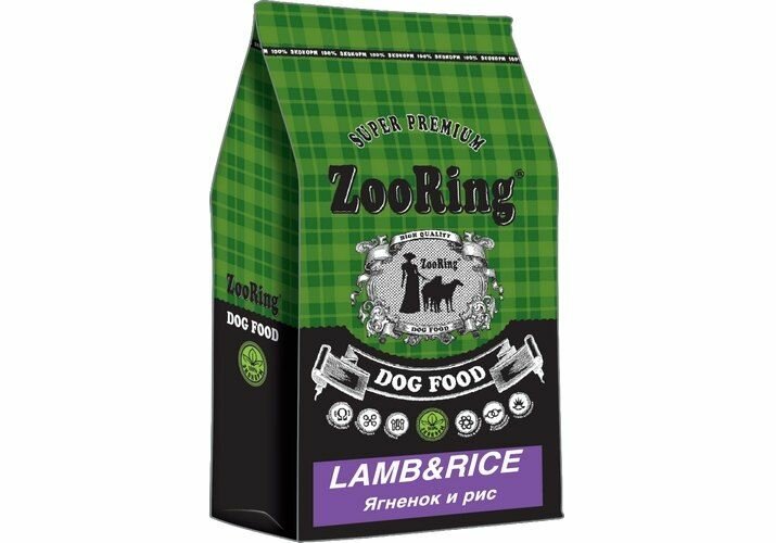 Корм ZooRing Adult, гипоаллергенный, для взрослых собак, для средних и крупных пород, 10 кг