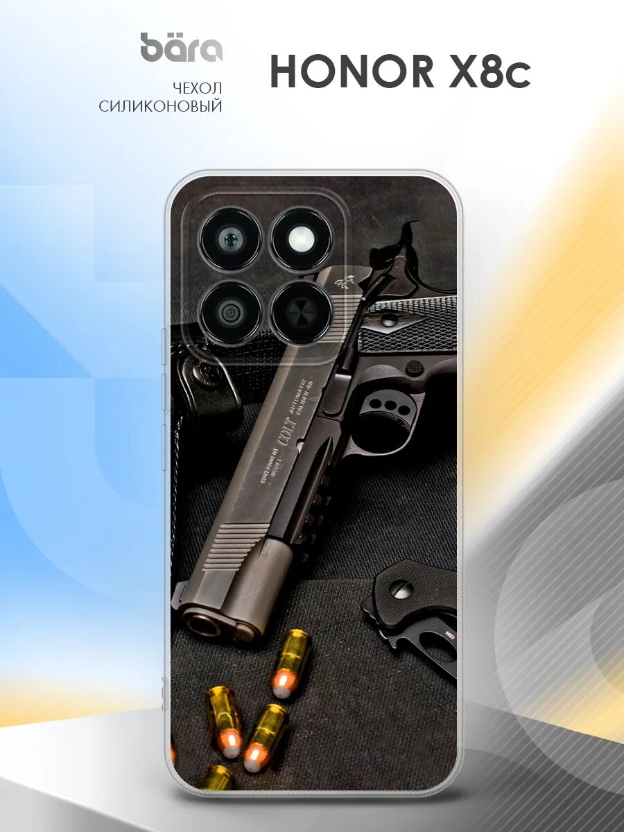 Чехол на Honor X8c, Хонор Икс8с, противоударный, силиконовый, с рисунком