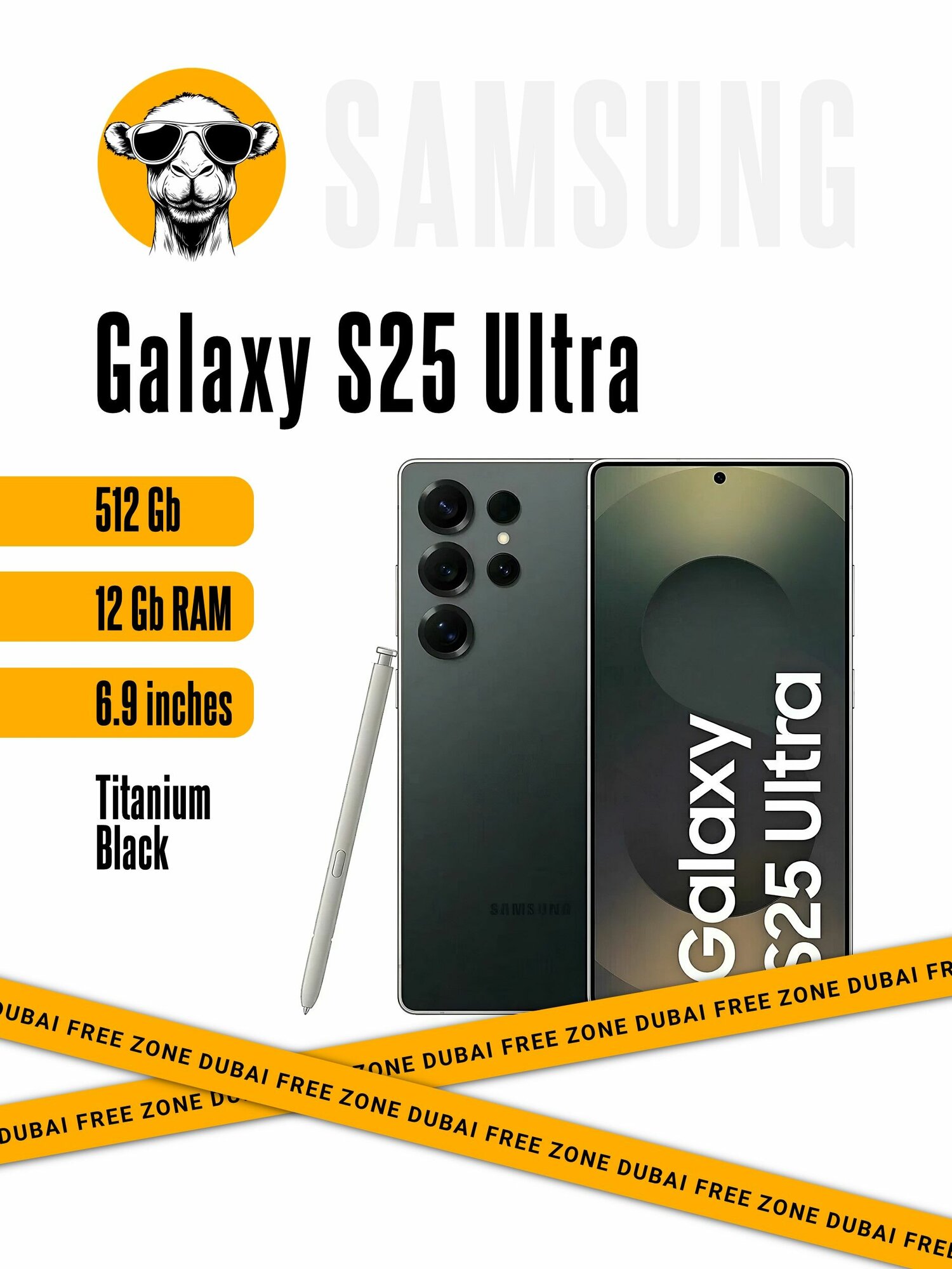 Смартфон Samsung Galaxy S25 Ultra 12/512Gb Titanium Black/Чёрный