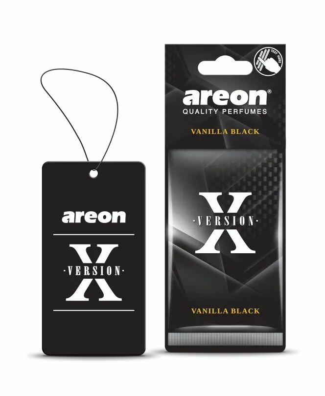 Ароматизатор AREON X-VERSION Черная Ваниль Vanilla Black
