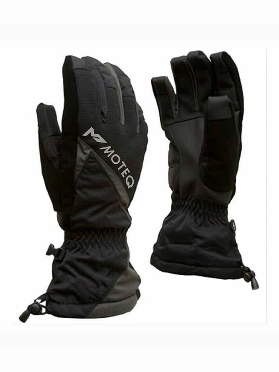 Перчатки Moteqт зимние Снежок черно-серый