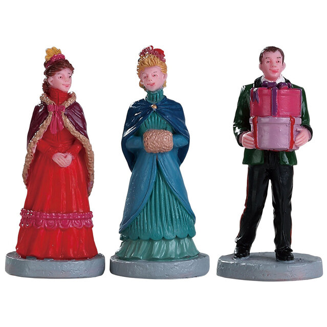 Набор фигурок В поисках праздничных шляпок, 7 см, Lemax, 82597-lemax