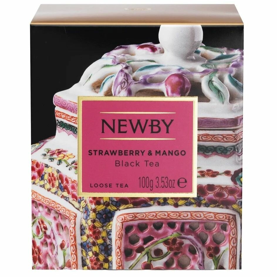 Чай Newby Клубника и Манго, листовой, 100 гр