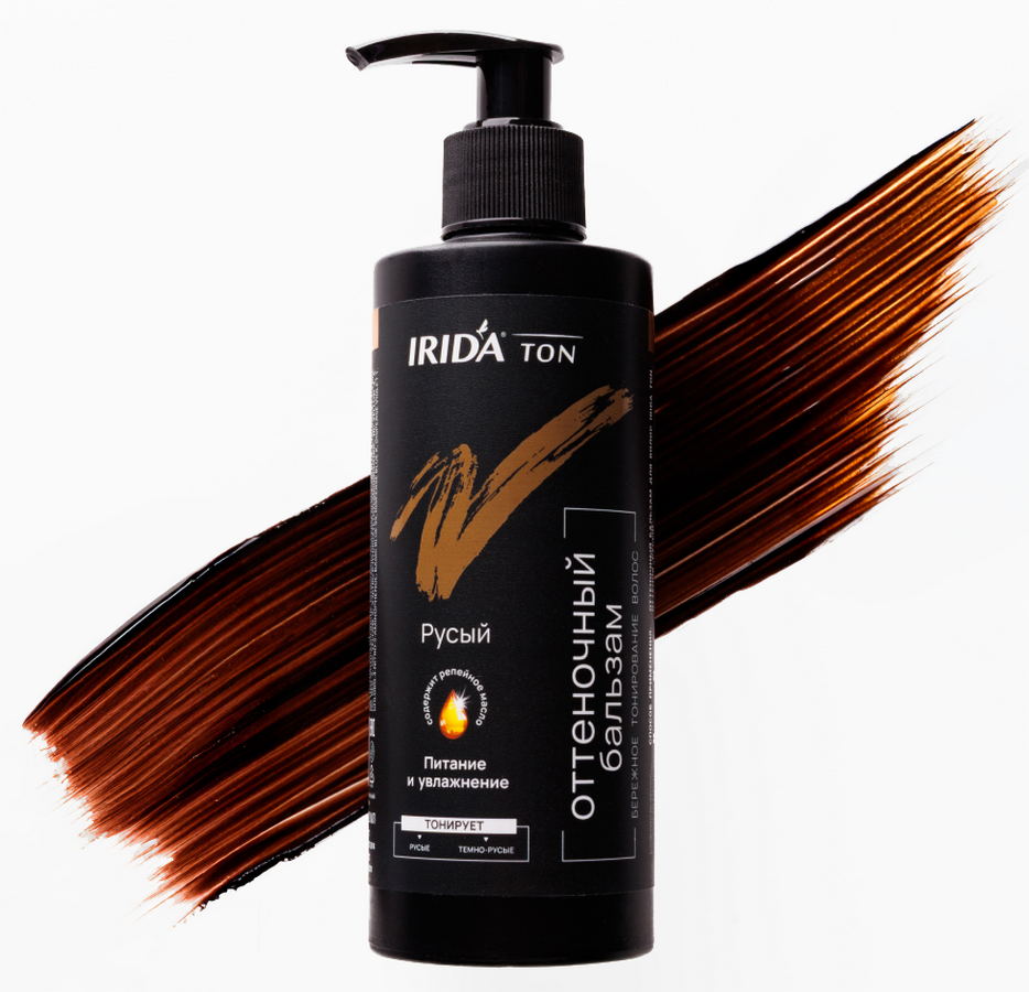 Irida Ton Оттеночный бальзам для волос "питание и увлажнение" 220 мл. русый