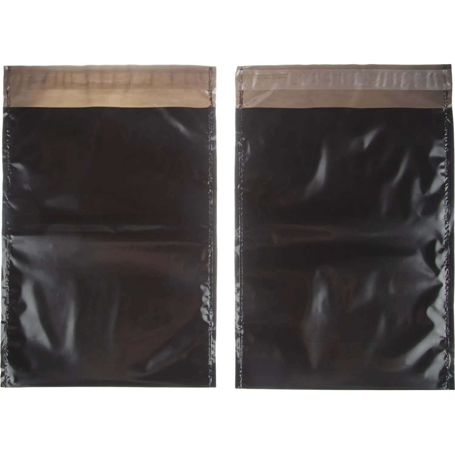 Курьер-пакет п/э без печати, без КСД черный 360х500+40, 50 мкм, 250 шт/уп