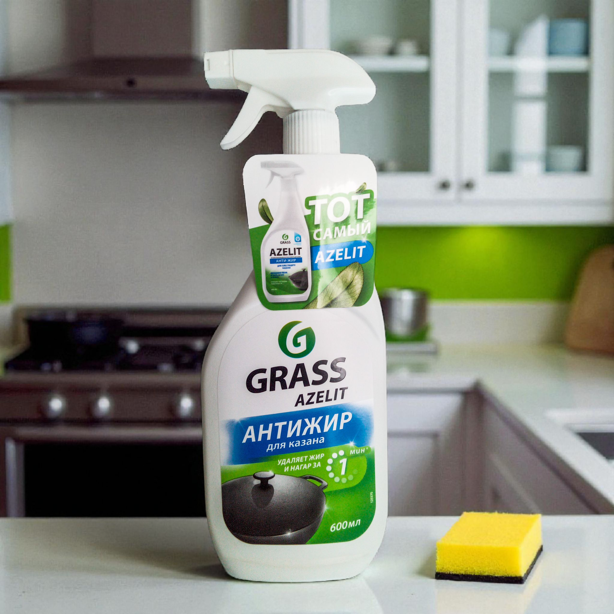 Антижир Азелит 600 мл (для казана) от Российского производителя GRASS 125375