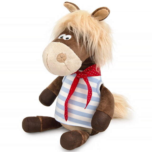 Мягкая игрушка Конь Джонджо в галстуке 27 см, Budi Basa, Hs27-010