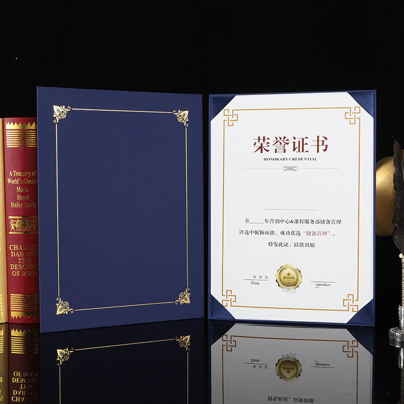 Почетная грамота "Shell Wy", перламутровый, одностраничный, вертикальный, синий