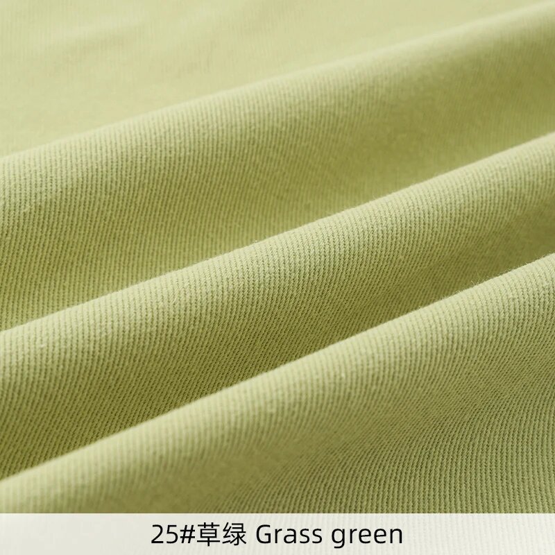 Ткань хлопковая джинсовая, Grass green, 25, 150x50 см