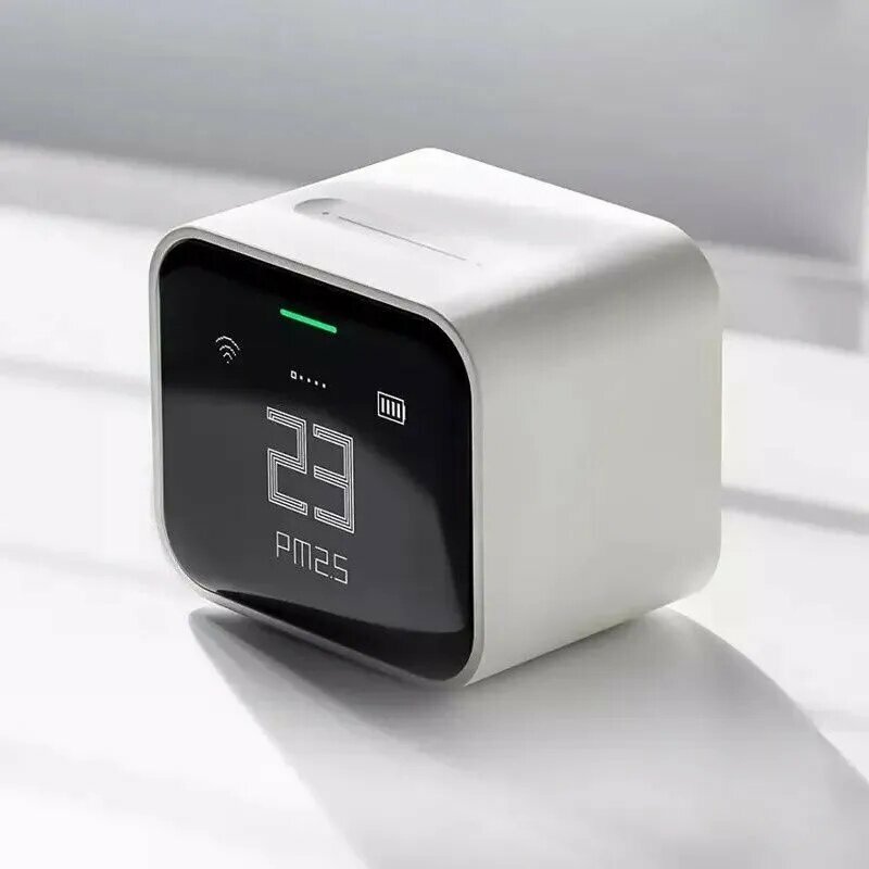 Анализатор качества воздуха Xiaomi Qingping Air Monitor Lite датчик углекислого газа СО2, 5 в 1 (температура, влажность СО2 PM2.5 PM10 - летучие частицы) MiHome Apple HomeKit CGDN1, Белый