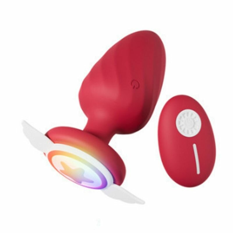 Светящаяся анальная пробка для мастурбации-красный