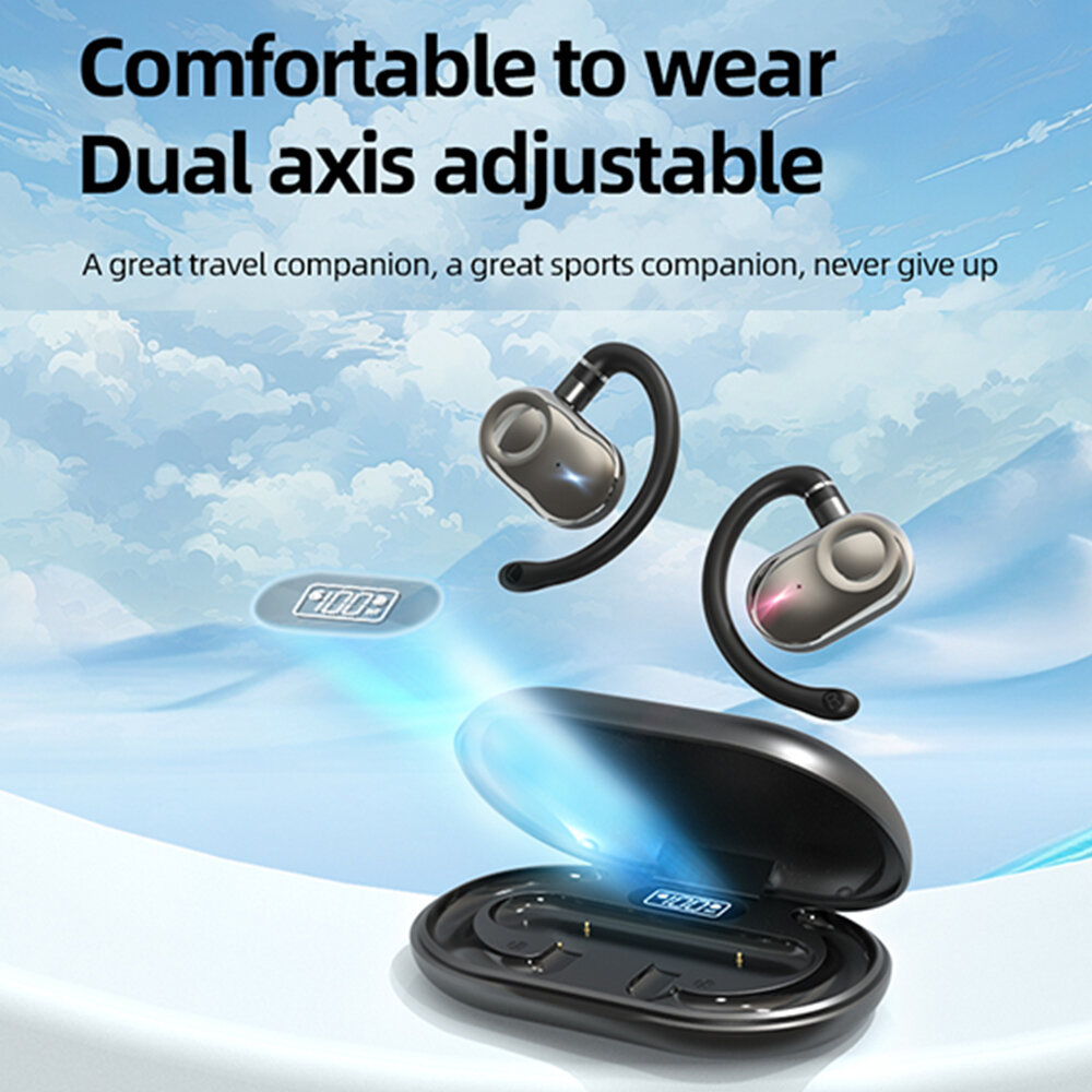 Беспроводные наушники ACS Stereo Sound BT5.4, водонепроницаемые, эргономичный дизайн, открытые спортивные наушники-вкладыши, интеллектуальное сенсорное управление, срок службы 20 часов, подходят для всех типов ушей