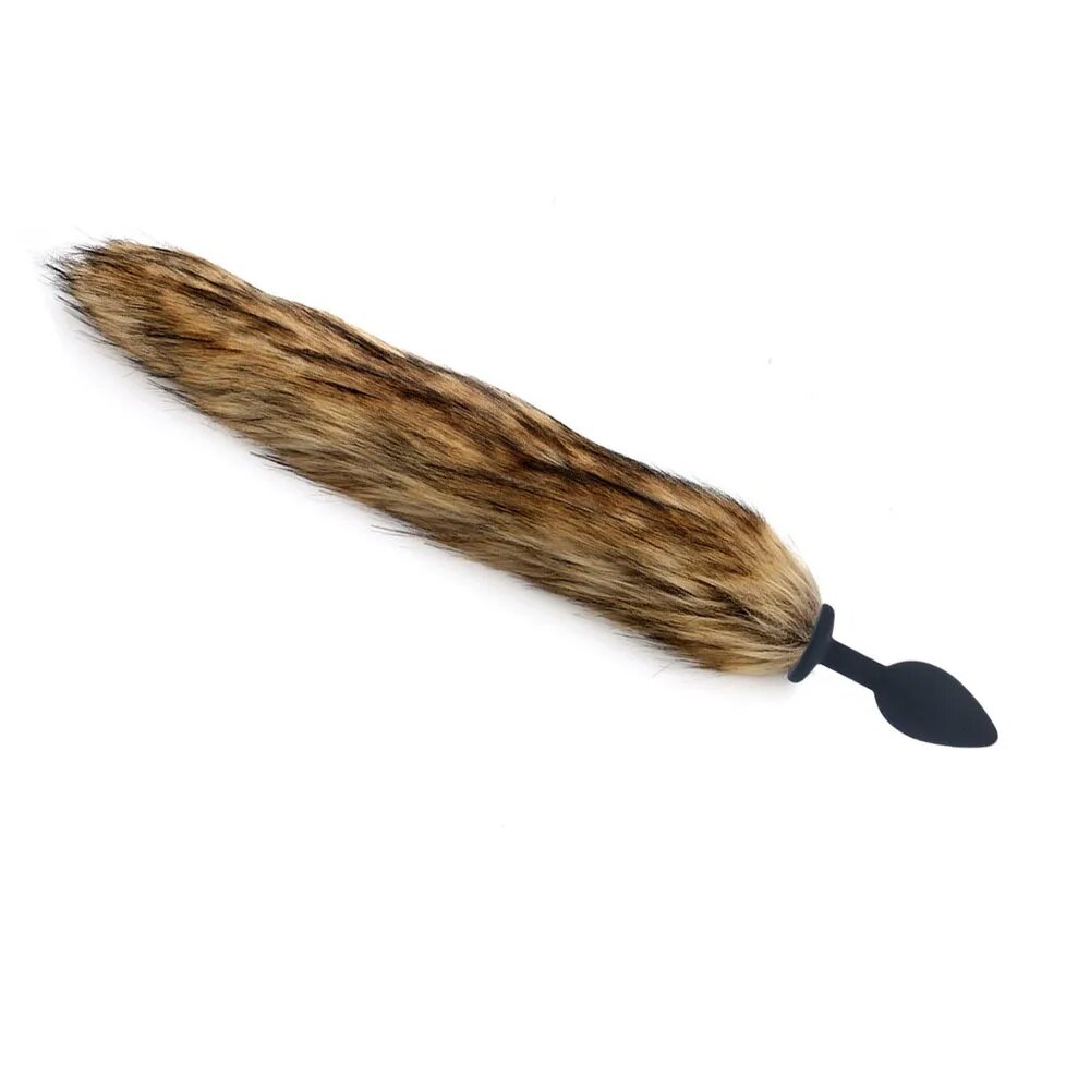 Сексуальная Силиконовая Анальная пробка лисий хвост SM игры Косплей Анальная пробка массаж Brown