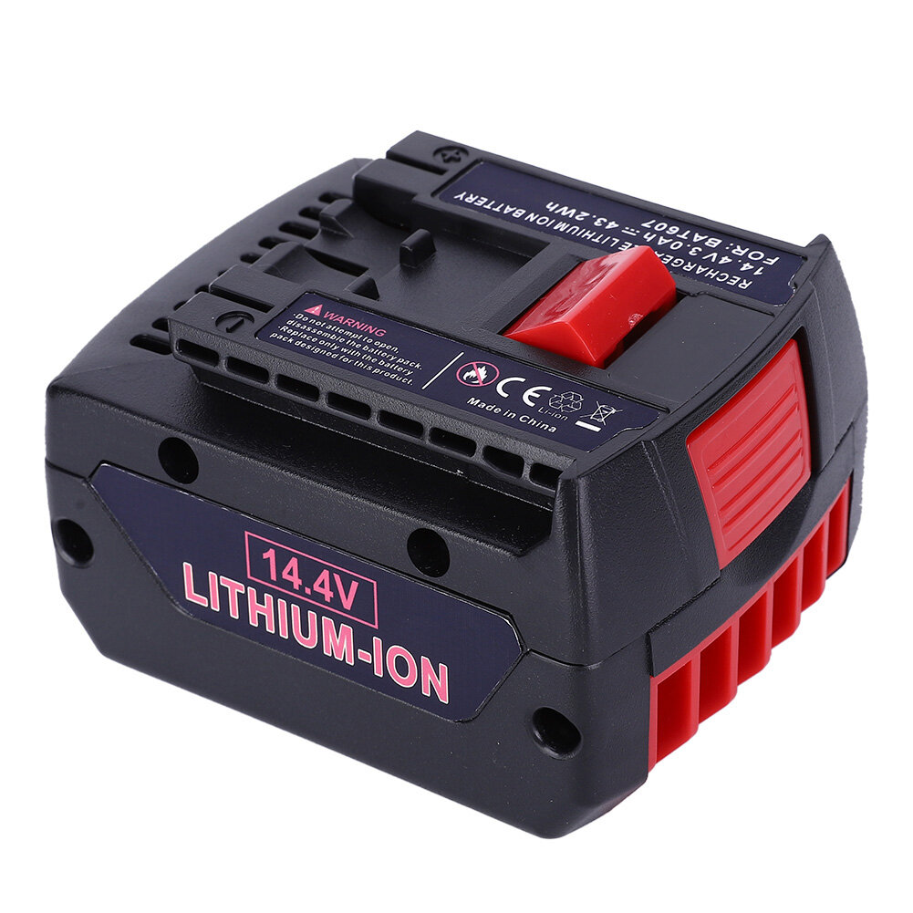 BAT607 Перезаряжаемая литий -ионная батарея 14,4 В для Bosch Power Tought Tognelless Drill3000mah