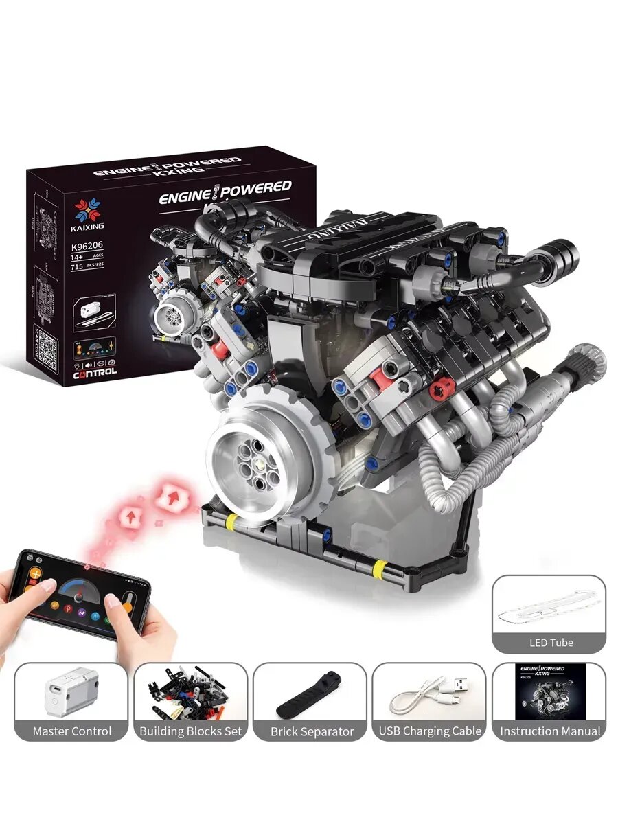 Конструктор 3D модель, Спортивный Двигатель V8