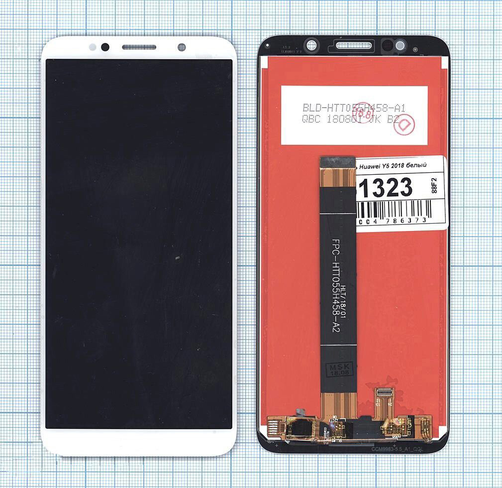 Дисплей (матрица + тачскрин) для смартфона Huawei Y5 2018 Y5 Prime 2018 Honor 7A белый