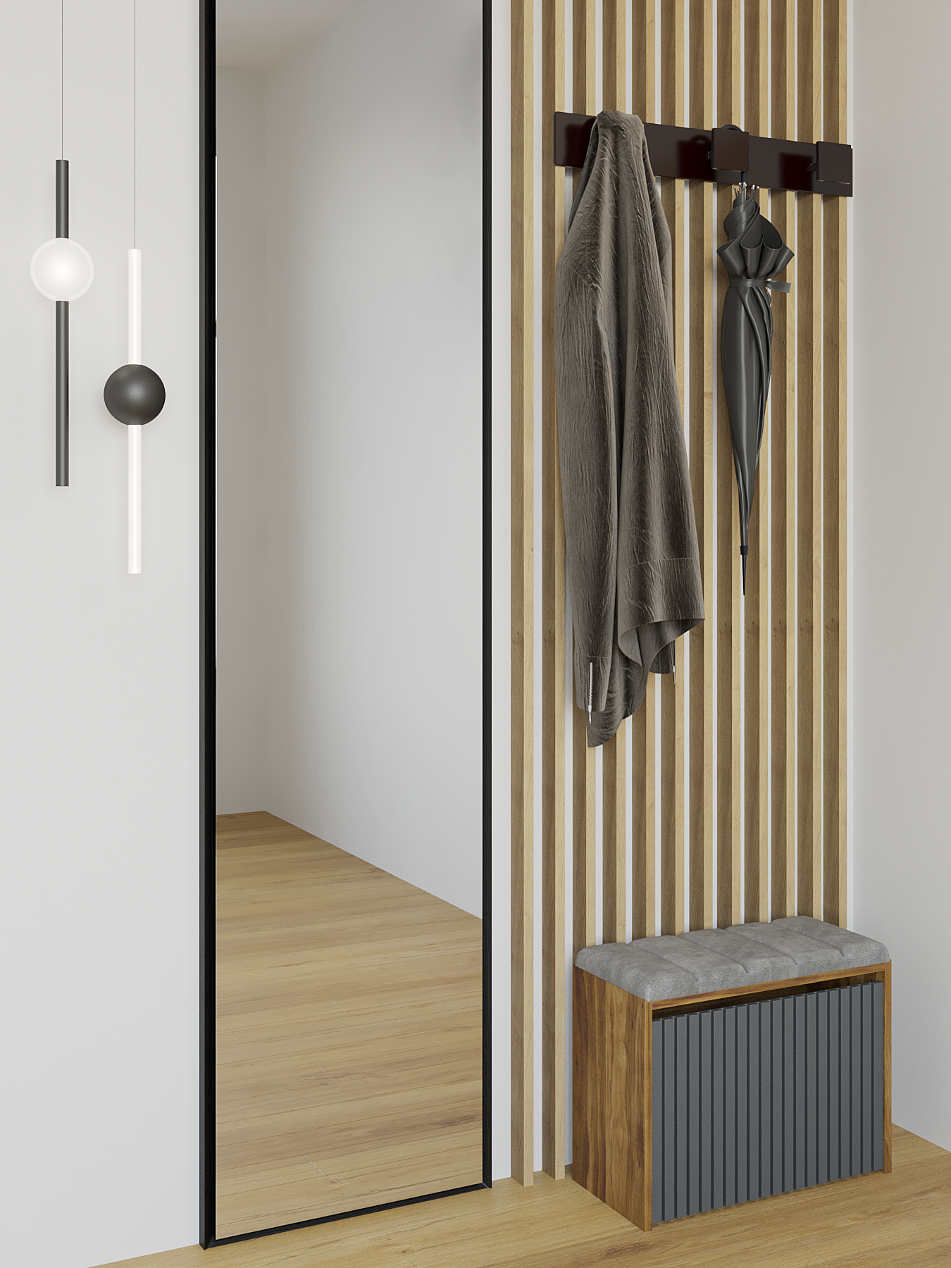 Обувница с мягким сиденьем Лори, 52,3х24х45 см, Вотан/Графит