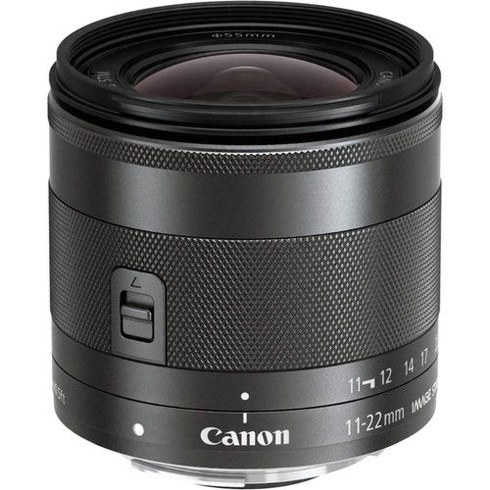 Объектив Canon EF-M 11-22mm f/4.5-6 IS STM, автофокус, стабилизация, пластик, черно-серый