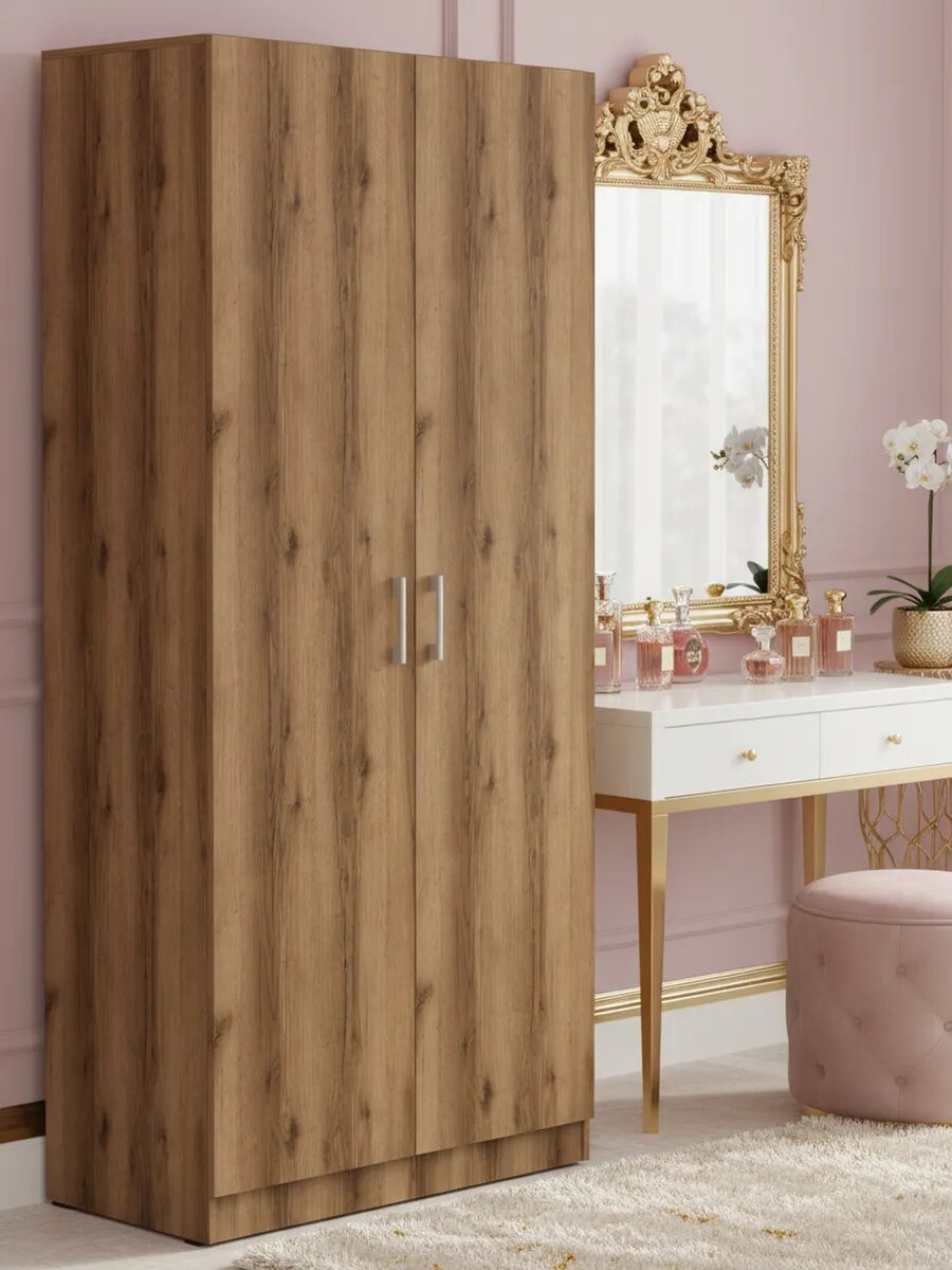 Шкаф FRESTER распашной для одежды с полками деревянный, от производителя