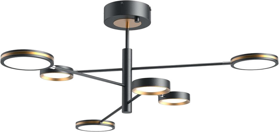 Люстра подвесная Yeelight Arowana Chandelier C2103 (6 плафонов) черно-золотистый