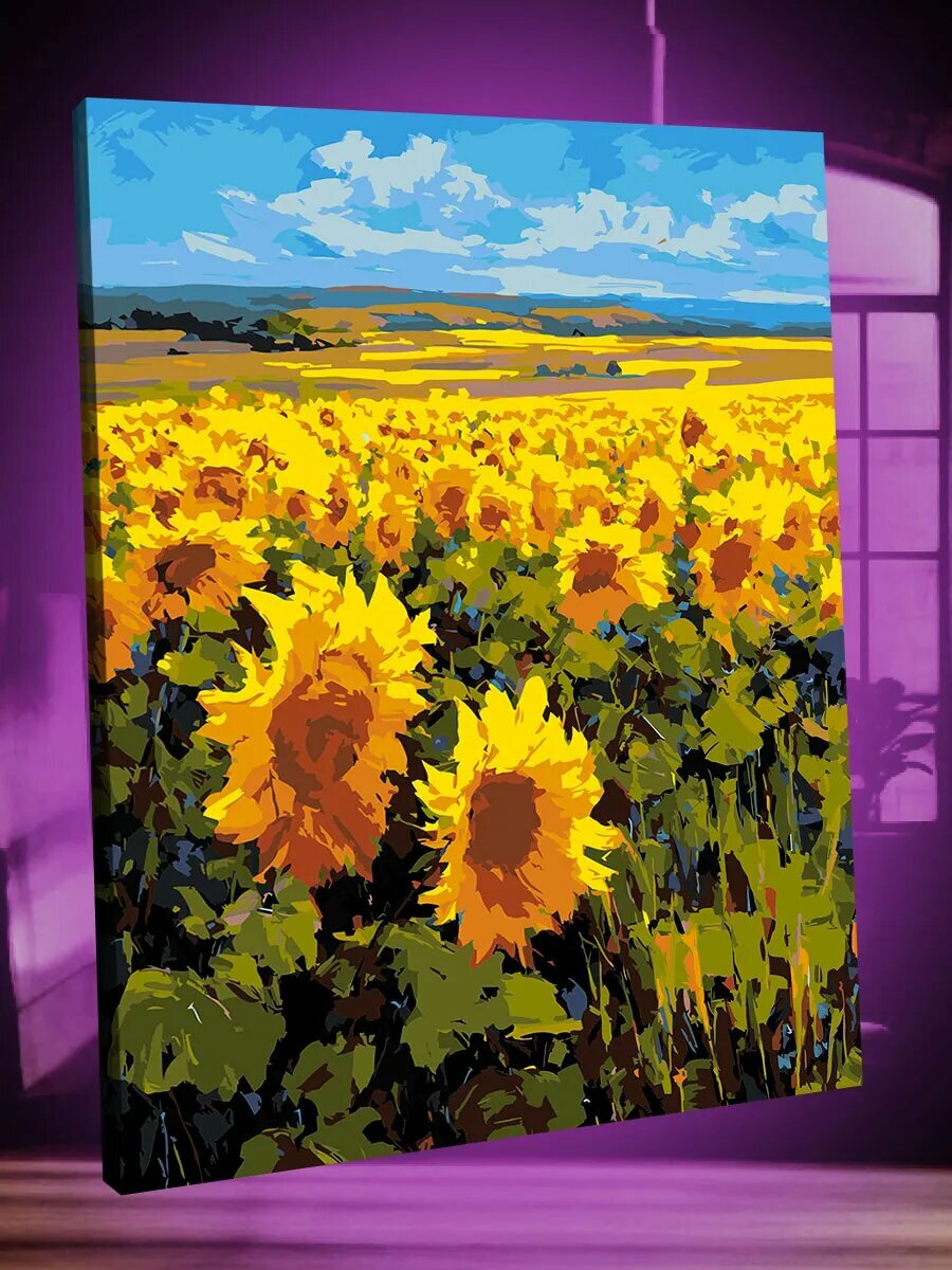 Картина по номерам Подсолнухи