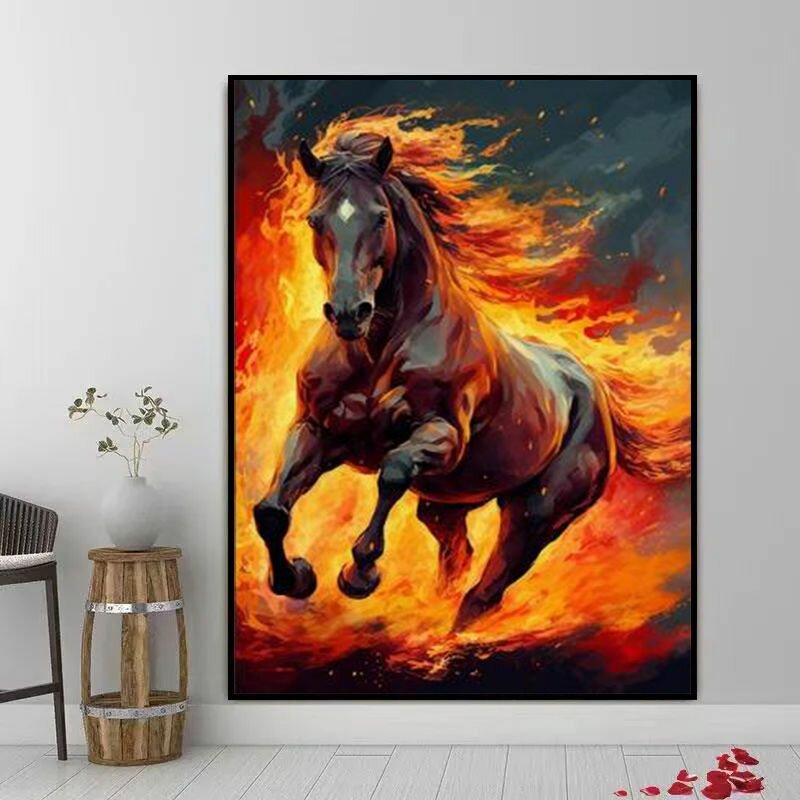 Набор для вышивания крестиком, вышивка крестиком "лошадь", 11CT 3 нити, 40х50 см (без рамки)