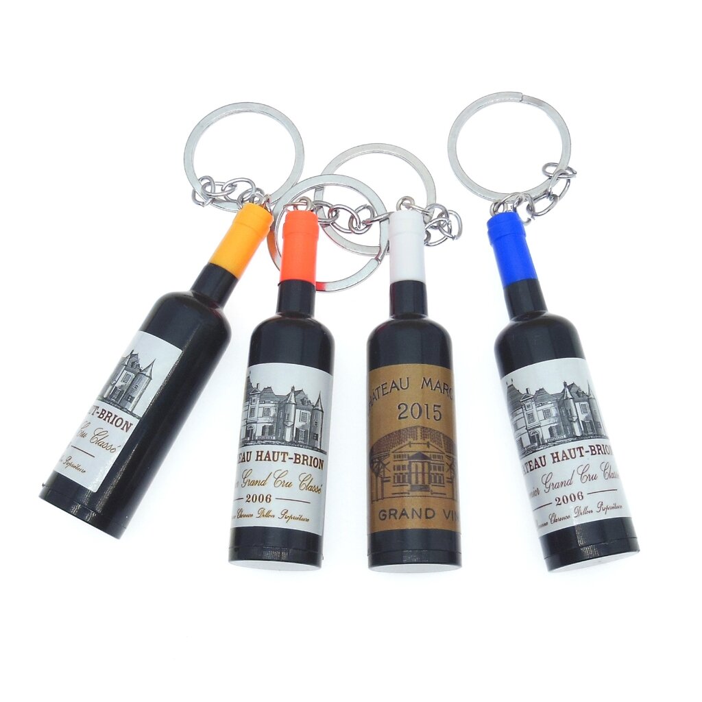 Реалистичный брелок в виде бутылки вина из ПВХ для поклонников вина