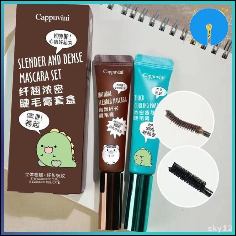 Эксклюзивная тушь Cappuvini SLENDER AND DENSE MASCARA в оттенках 01 и 02 обеспечивает эффектный объем и безупречное разделение ресниц с пластиковым аппликатором